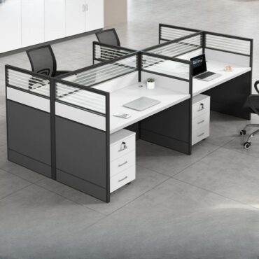 4 Pax Partition Office Table - MyOffice Furniture