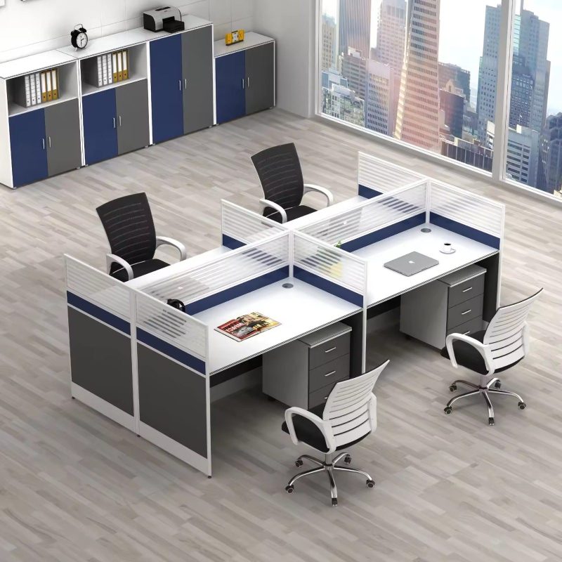 4-way Straight Workstation - MyOffice Furniture