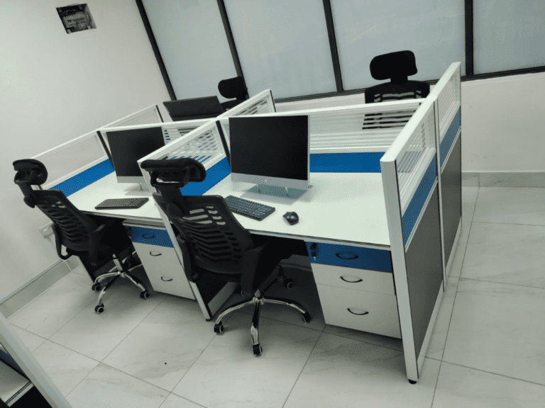 4 Way Office Workstation - MyOffice Furniture