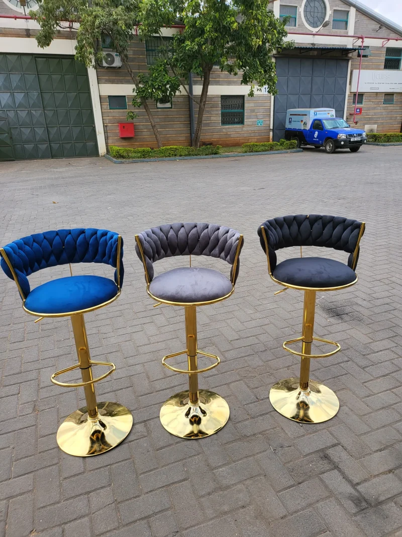 Velvet Gold Counter Stool - MyOffice Furniture