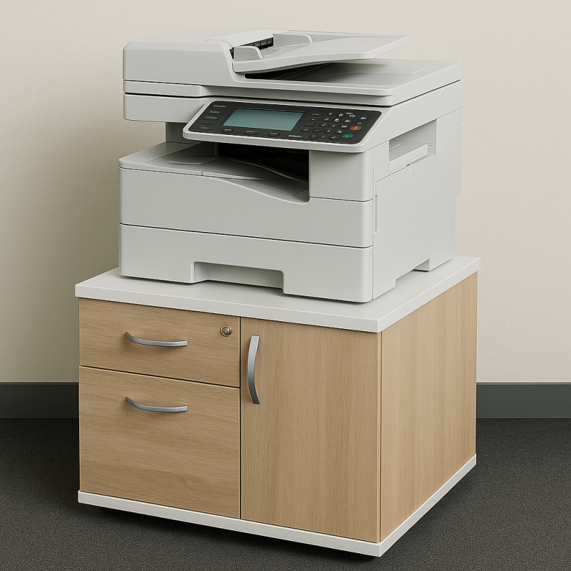 Wooden Printer Stand With Drawers & Cabinet - MyOffice Furniture